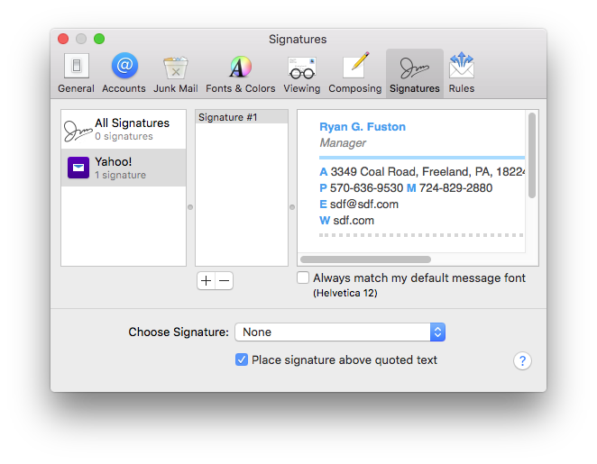 How To Add An Email Signature To Apple Mail